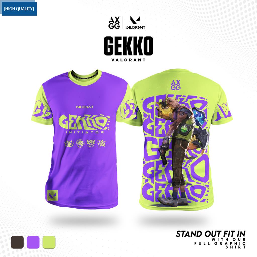 " Valorant - Gekko " - Exclusive Gaming T-Shirt | Shopee Malaysia