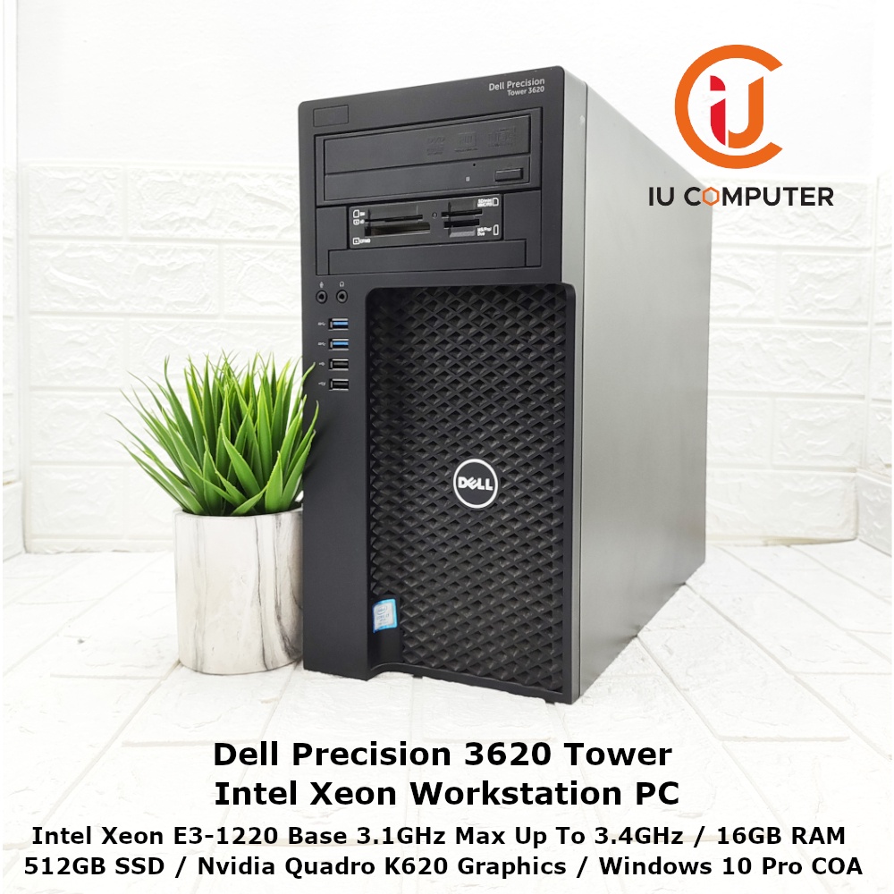 DELL PRECISION TOWER 3620 INTEL XEON E3-1220 16GB RAM 512GB SSD QUADRO ...