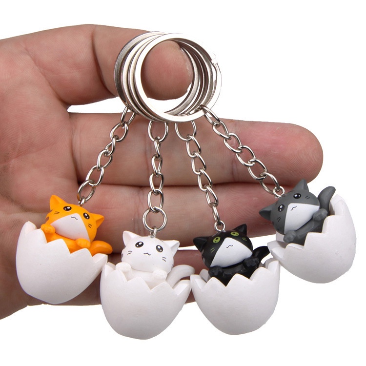Cartoon Keychains Key Ring Creative Cat Shape Keychain Cartoon Best ...
