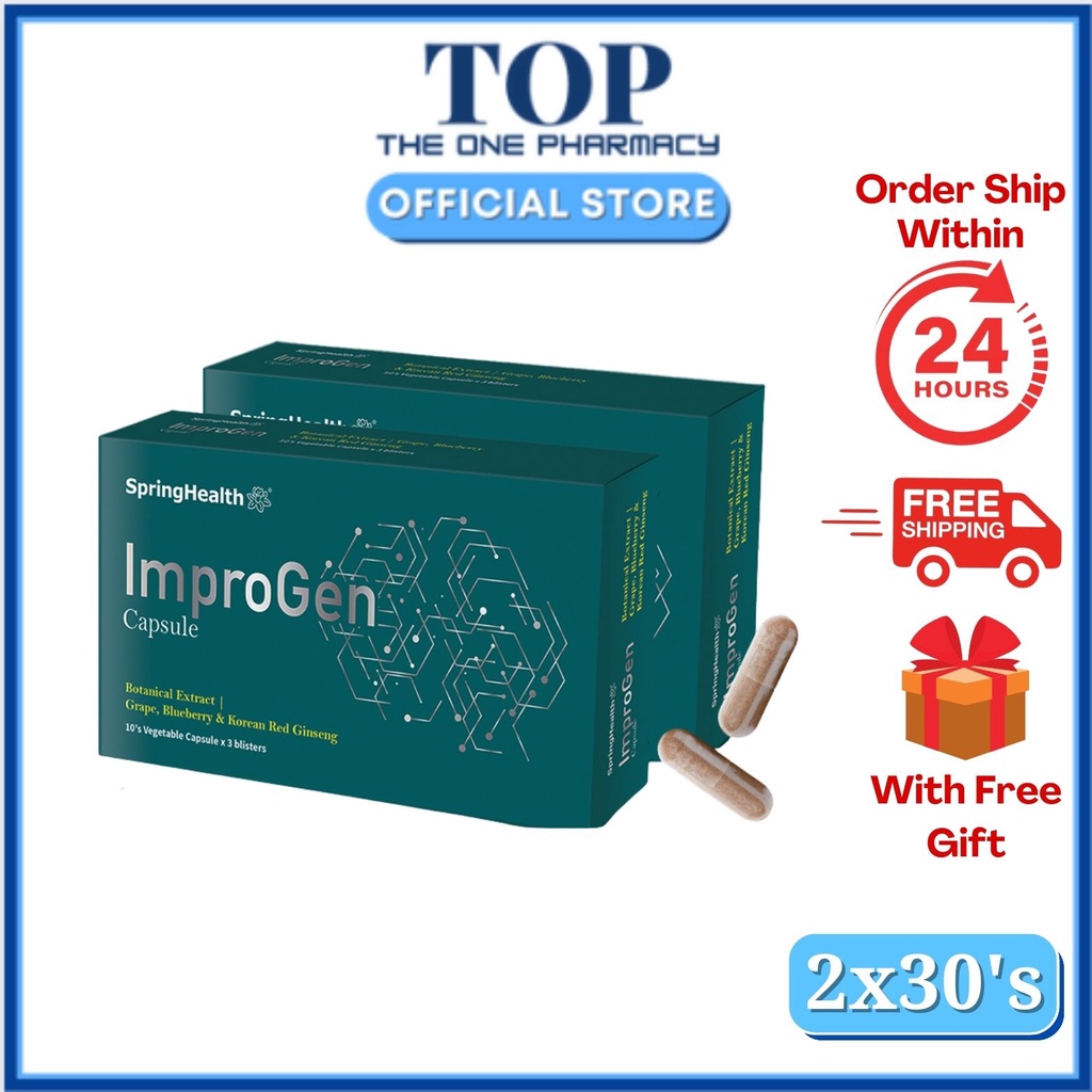 SpringHealth ImproGen Vegetable Capsules (30's/2x30's) For Memory ...