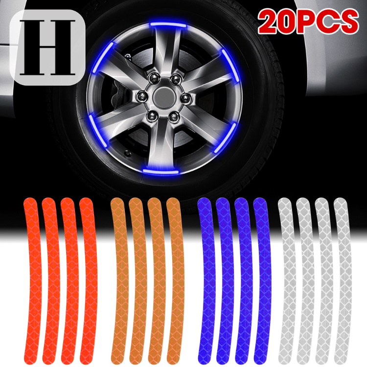 2Pcs Auto Universal Reflective Warning Strip Bumper Reflector Tape Car ...