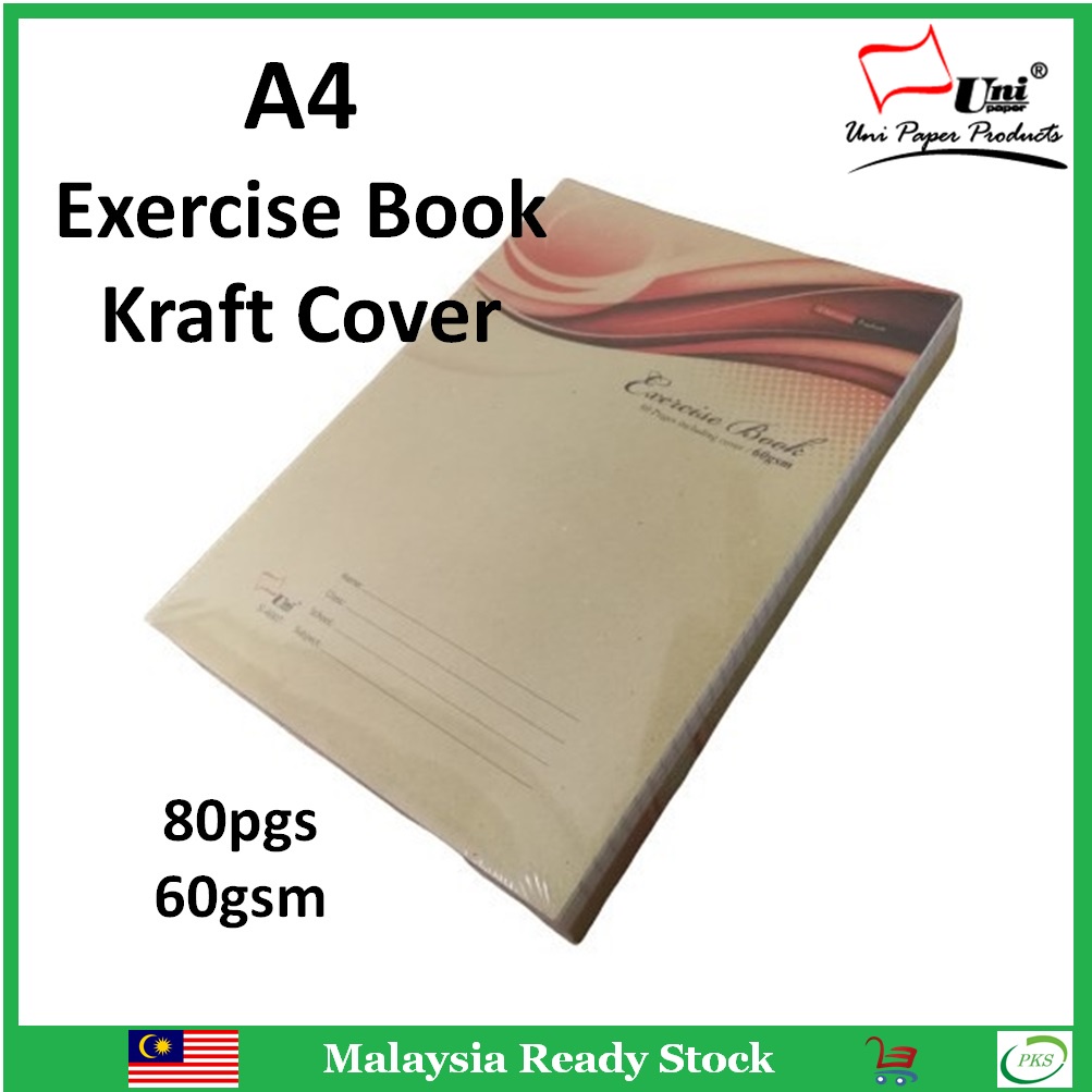 Exercise Book A4 80pgs Kraft Cover Buku Nota Buku Tulis | Shopee Malaysia