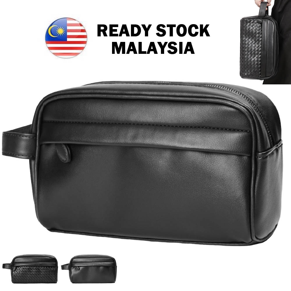 High Capacity PU Leather Clutch Bag With Handle Wallet Man Dompet Beg ...