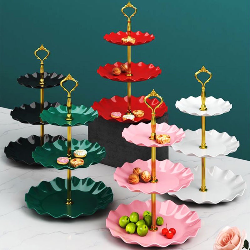 High Tea 3 Layer Stand Cake Dessert Cupcake Cookies Fruit Candy Serving ...