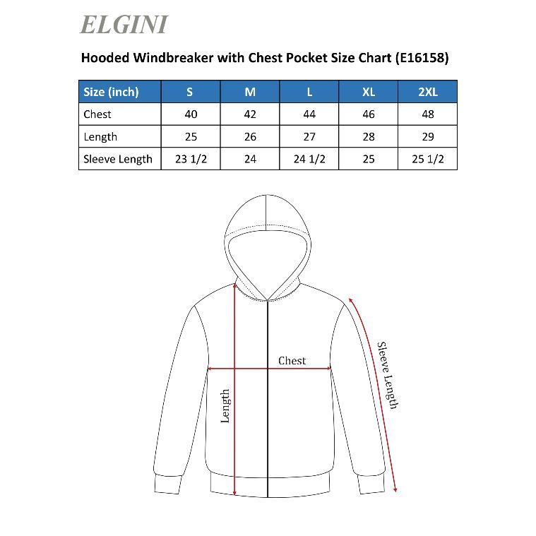 ELGINI Waterproof Hooded Windbreaker E16158 | Shopee Malaysia