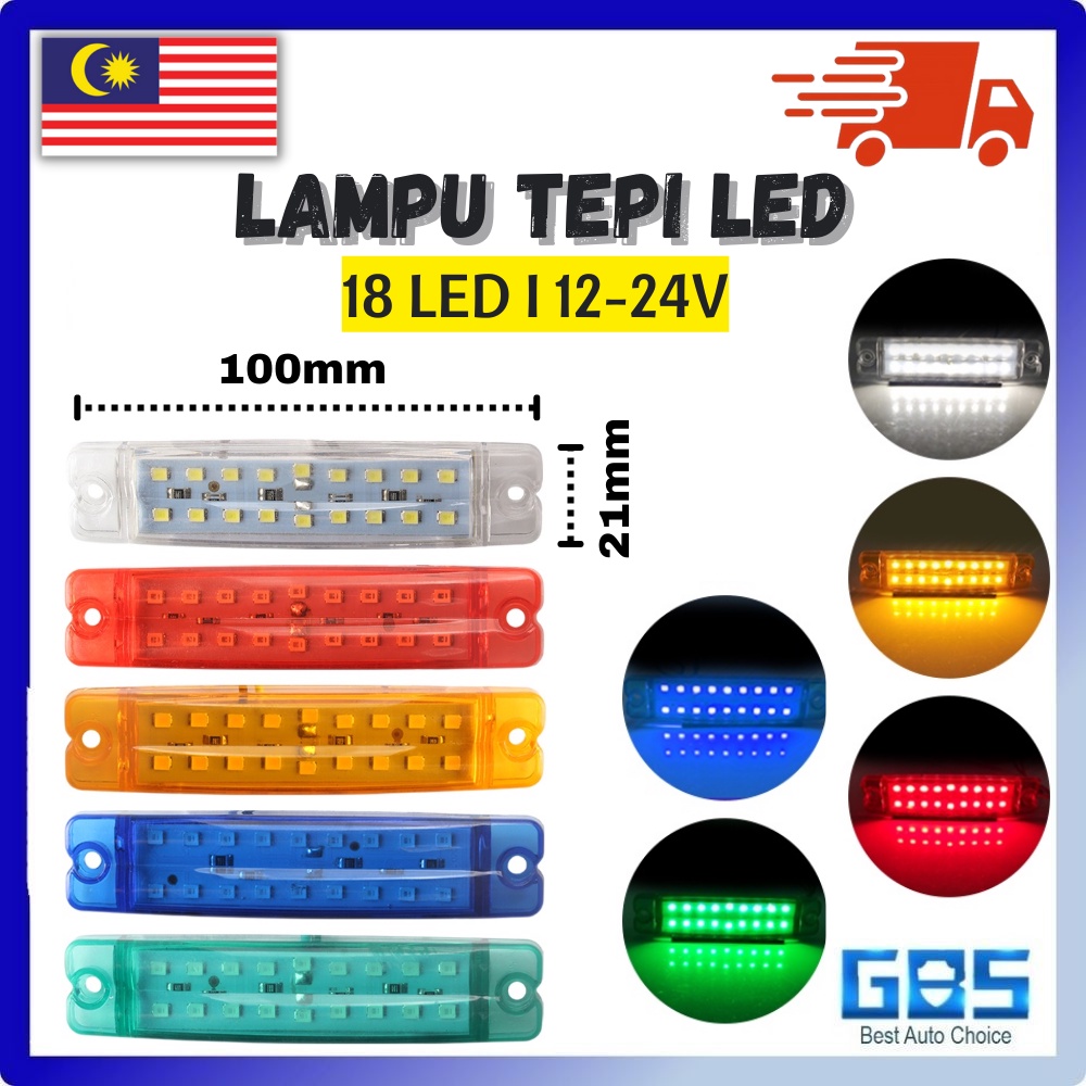 GBS CAR 18LED AUTO SIDE MARKER INDICATOR LIGHT SIDE LAMP TAIL LIGHT ...