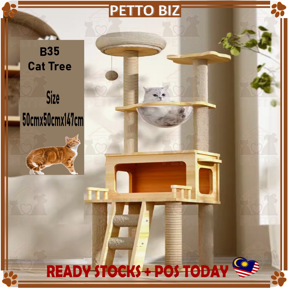 [147cm] Space Capsule Nest with 1 Round Bed & Cat Box Cat Climbing Cat ...
