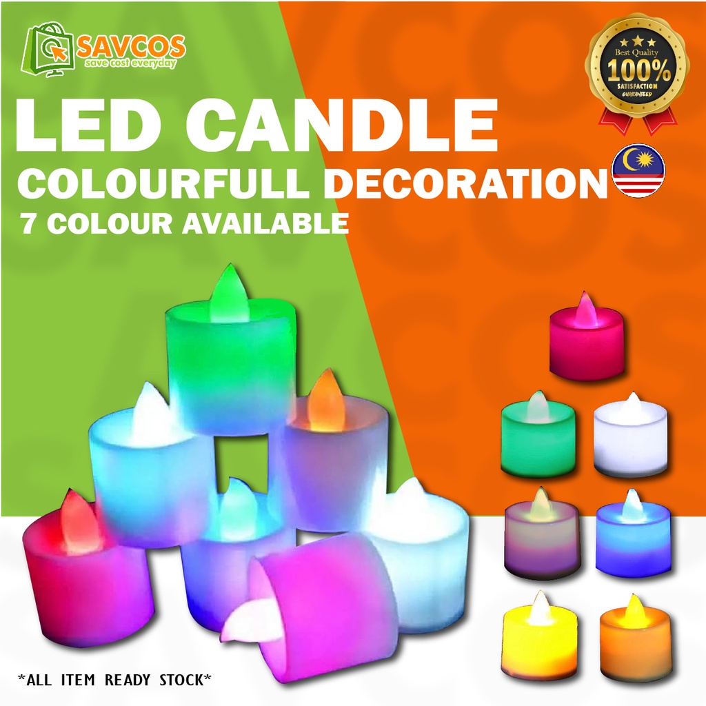 LED Candle Light Battery Powered Lighting Night Lamp/7 COLOUR VARIATION ...