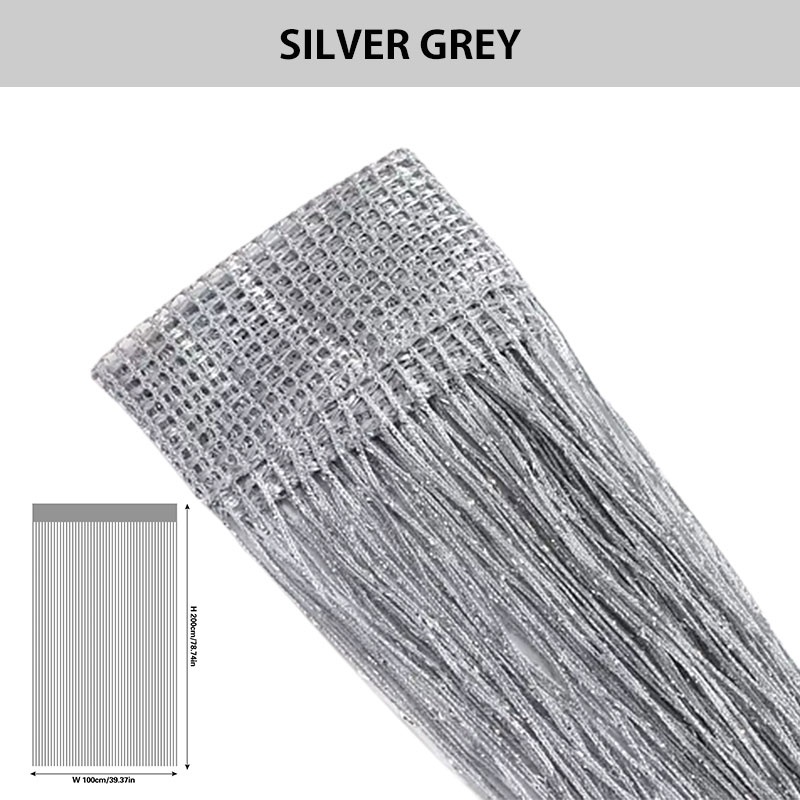 𝗧𝗥𝗜𝗠𝗠𝗔𝗕𝗟𝗘 》200cm x 100cm Window String Curtain Line Curtains Room Door ...
