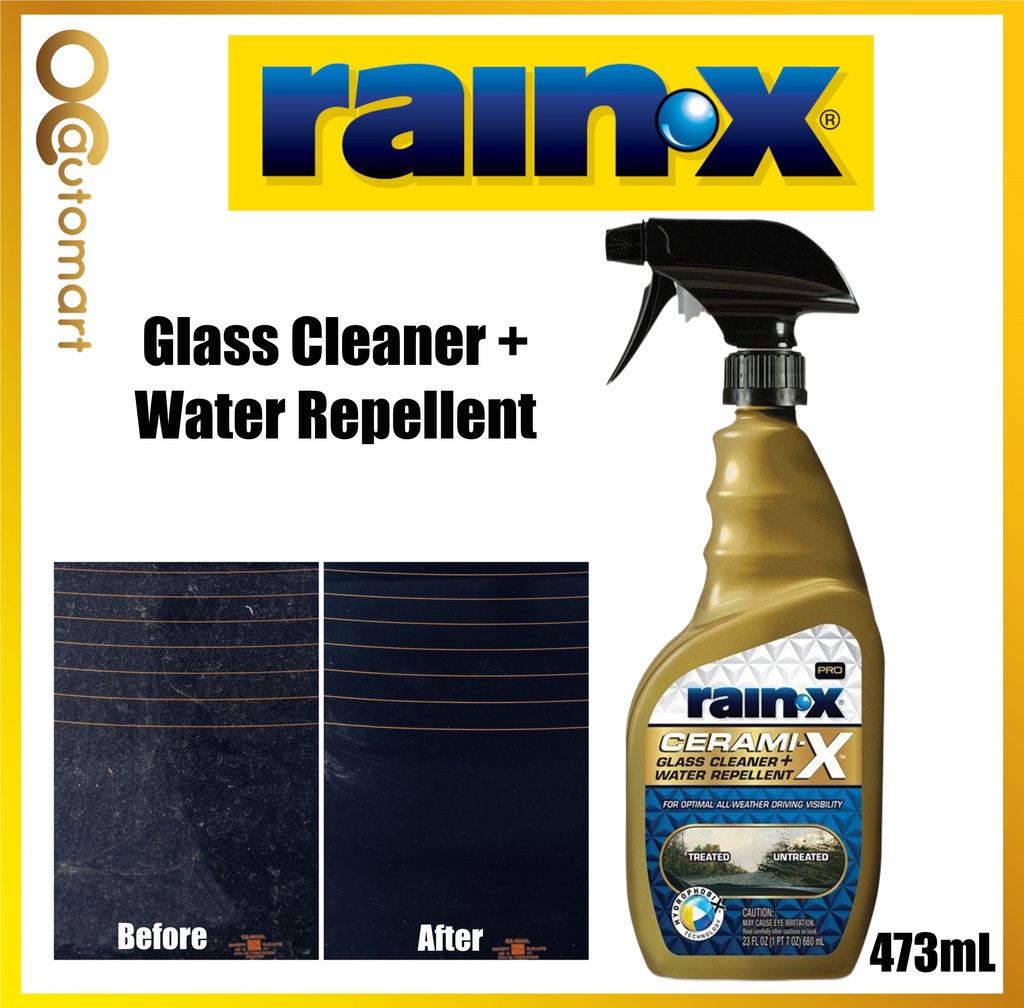 Rain-X Pro Cerami-X Glass Cleaner and Water Repellent Windscreen Glass ...