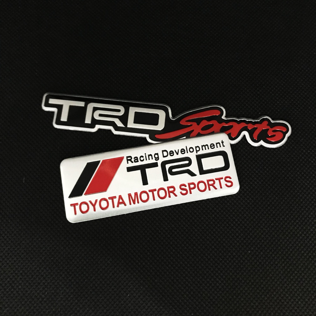 Toyota TRD Car Body Metal Nameplate Sticker For TRD Sports VIos Yaris ...