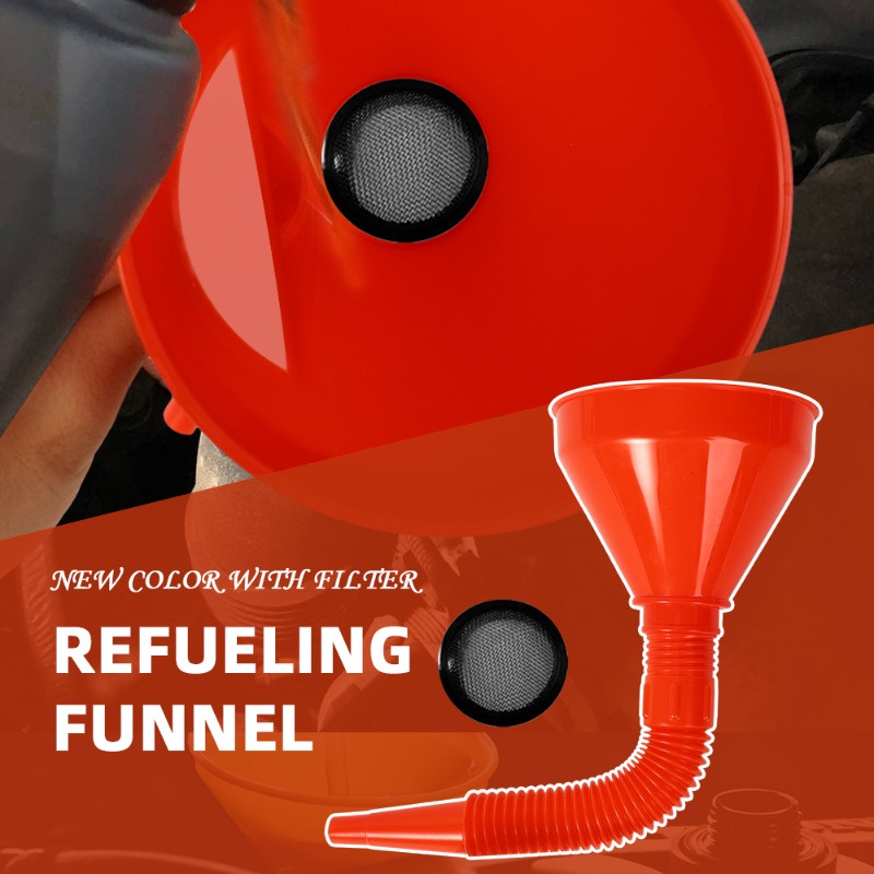 Anti Splash Long Hose Filling Funnel / Handless Refueling Funnel With ...