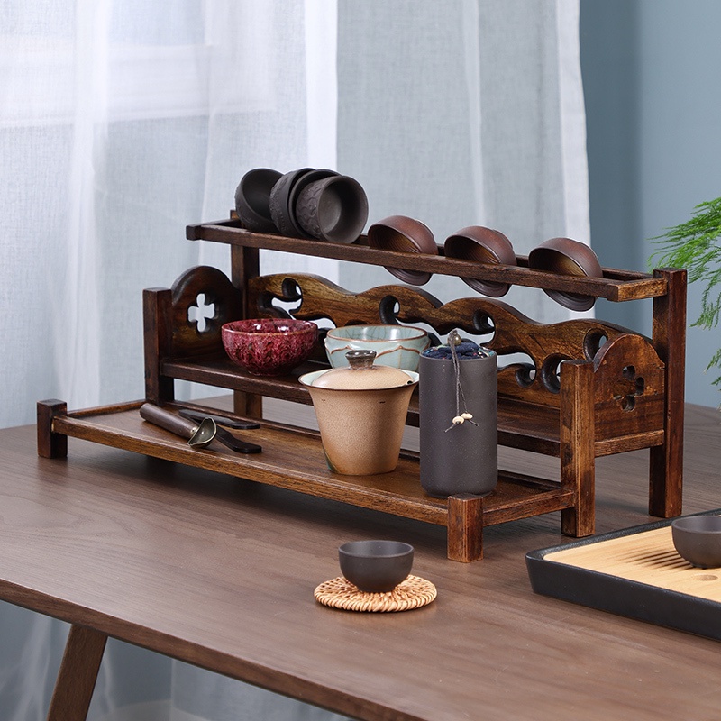 Teak Teacup Holder Solid Wood Tea Set Teapot Teapot Purple Sand Pot ...