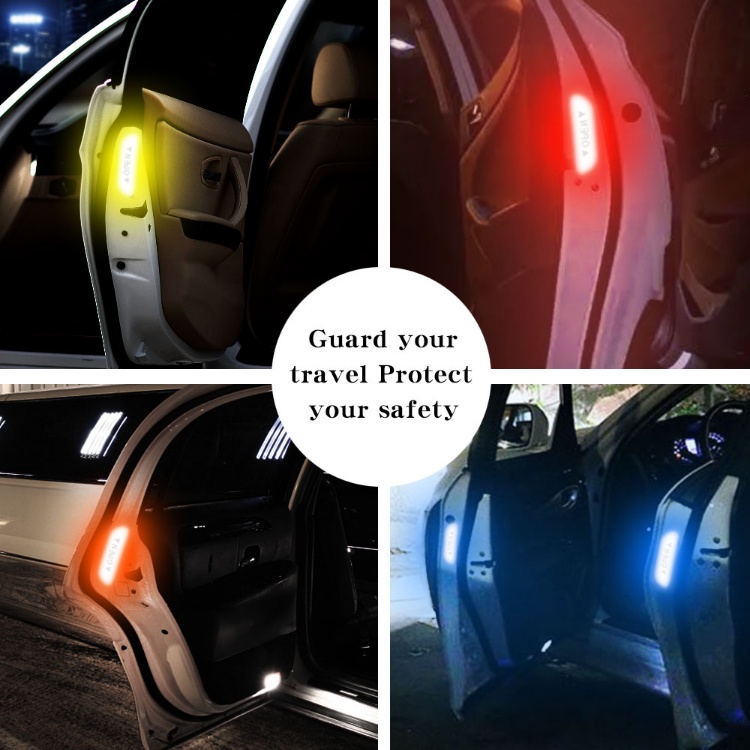 2Pcs Auto Universal Reflective Warning Strip Bumper Reflector Tape Car ...