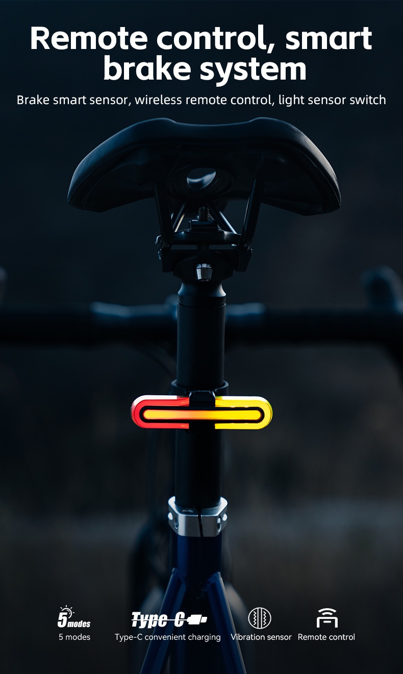 ROCKBROS Wireless Remote Control Bicycle Intelligent Sensing Brake ...