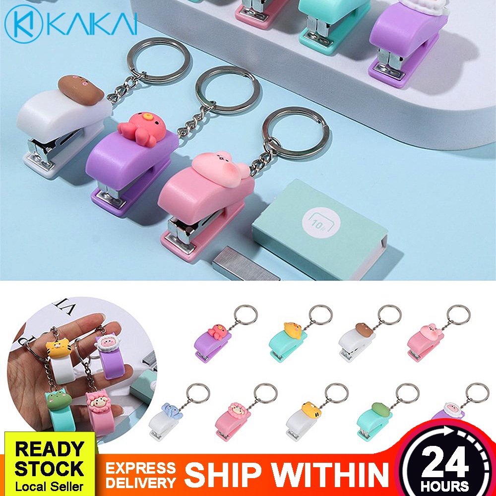 🔥 BIND EASILY 🔥 Cute Cartoon Mini Keychain Stapler Hangable Bag ...