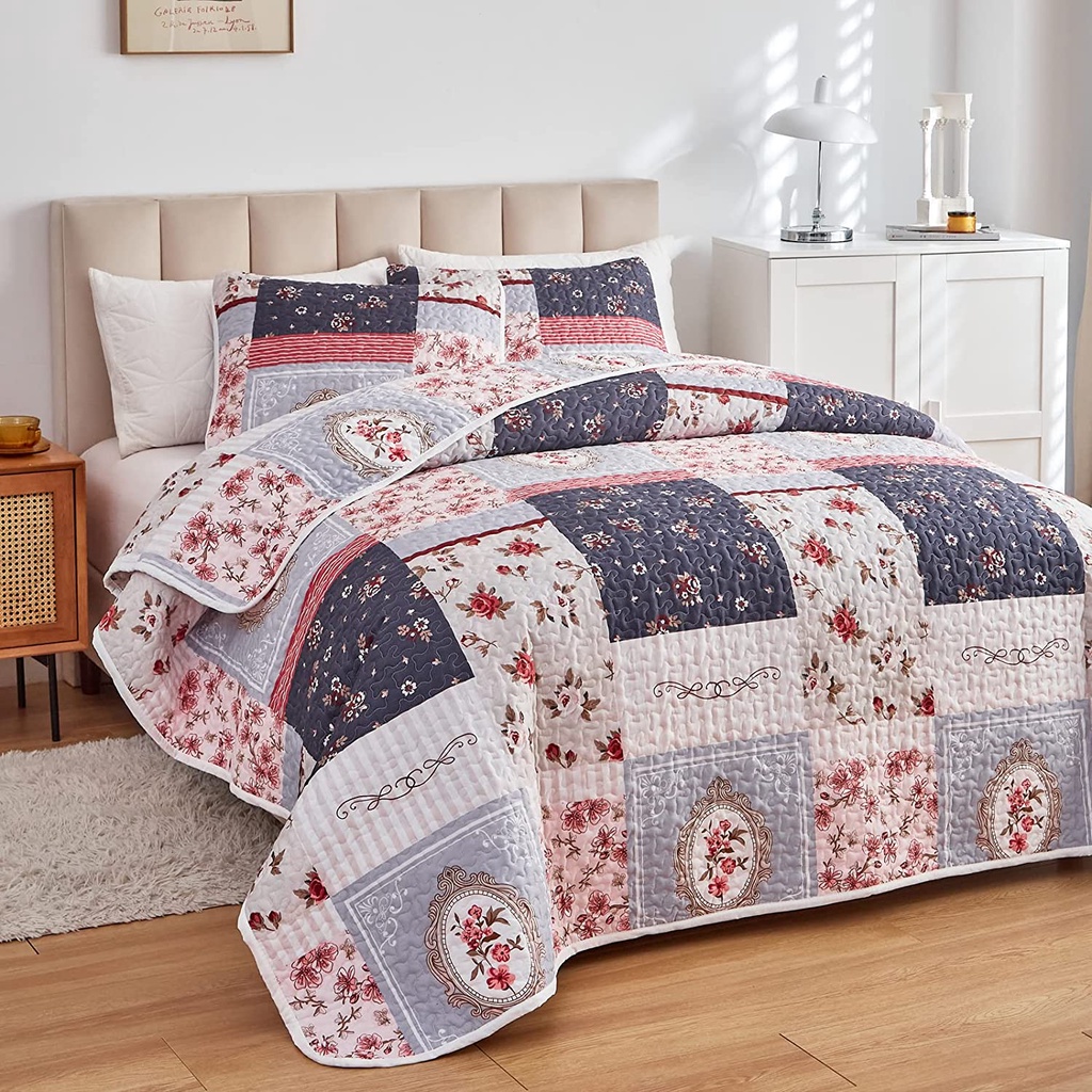 Bed Sheet Patchwork Set 3 IN 1 Cadar QUEEN cadar tilam queen katil cadar queen HARGA KILANG ...
