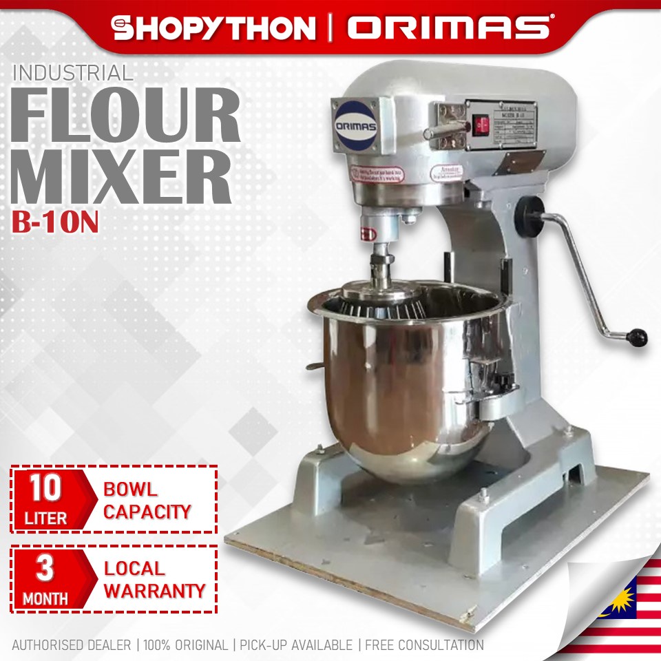 ORIMAS Universal Flour Mixer B-10N (10L/350W) Heavy Duty Commercial ...