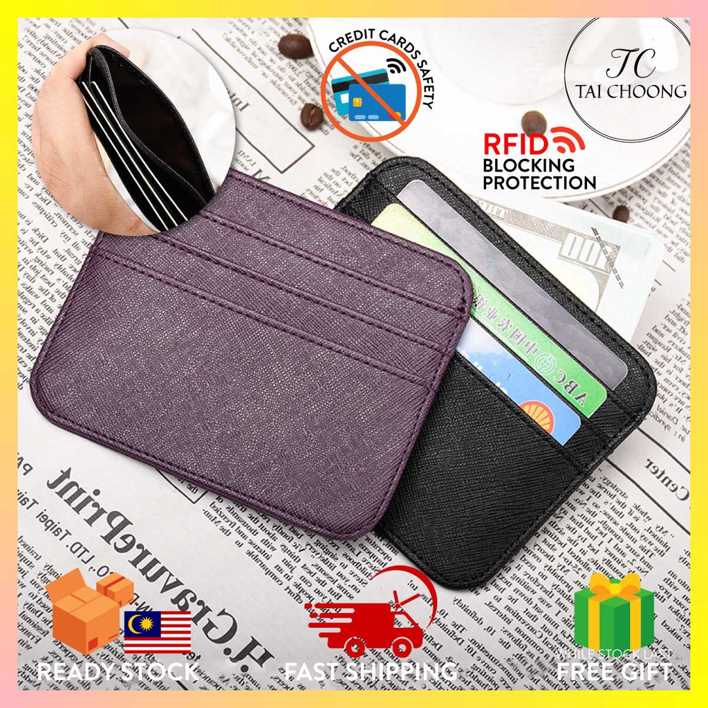 TC BW-042 BIG Size Saffiano Cowhide Split Leather Multi Card Slot Card Holder | RFID Protected ...
