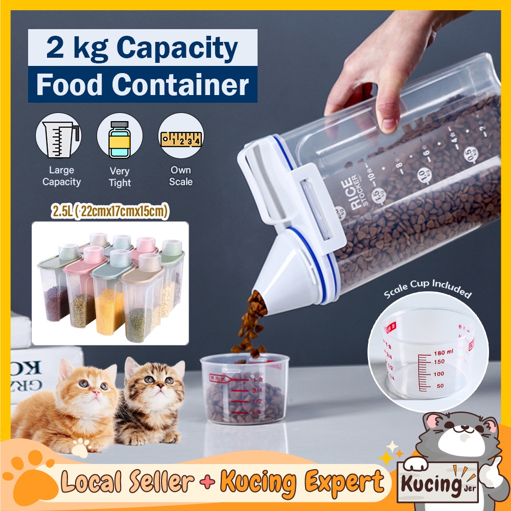 KUCINGJER Volume Besar Dispenser Dispenser Makanan Haiwan Kesayangan ...