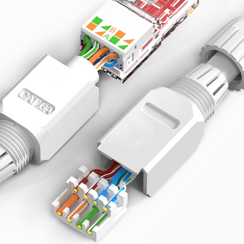 1PCS RJ45 CAT6A CAT6 CAT5E Connector, ZoeRax Tool Free Ethernet ...