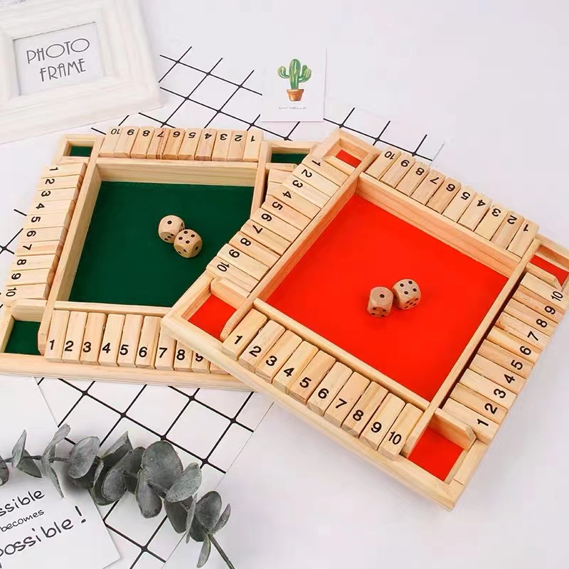 Ready Stock Family Game Wooden Shut The Box Game Board Pub Bar Board ...