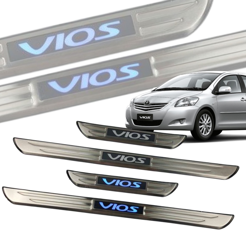 Toyota Vios 2008-2013 Side Steel Plate/Door Side Step With Led Blue ...