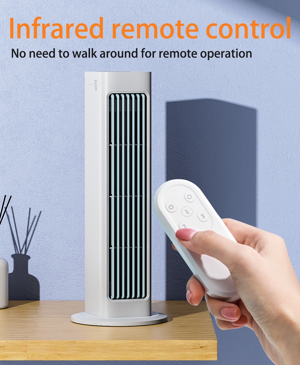 Oatsbasf Wall Mounted Bladeless Tower Fan With Remote Control 1674