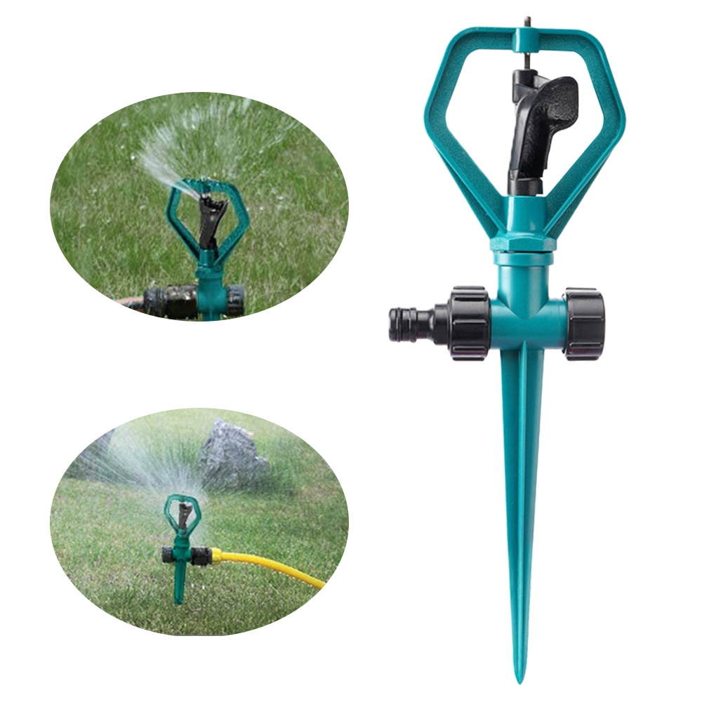 360 Degree Three Arm Automatic Rotating Irrigate Lawns Sprinkler Water ...