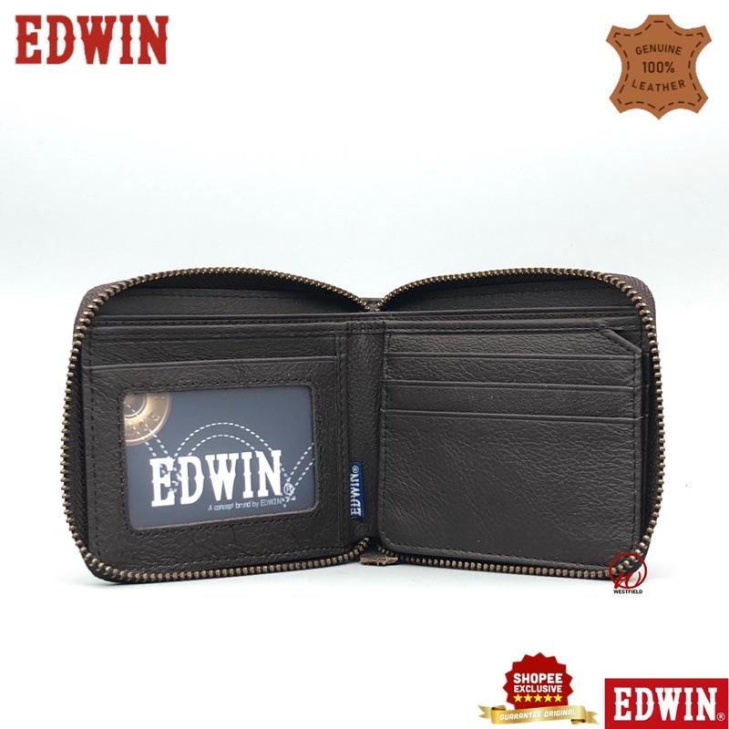 EDWIN MEN’S PREMIUM LEATHER ZIPPED SHORT WALLET ( EWGM 30969 ) | Shopee ...