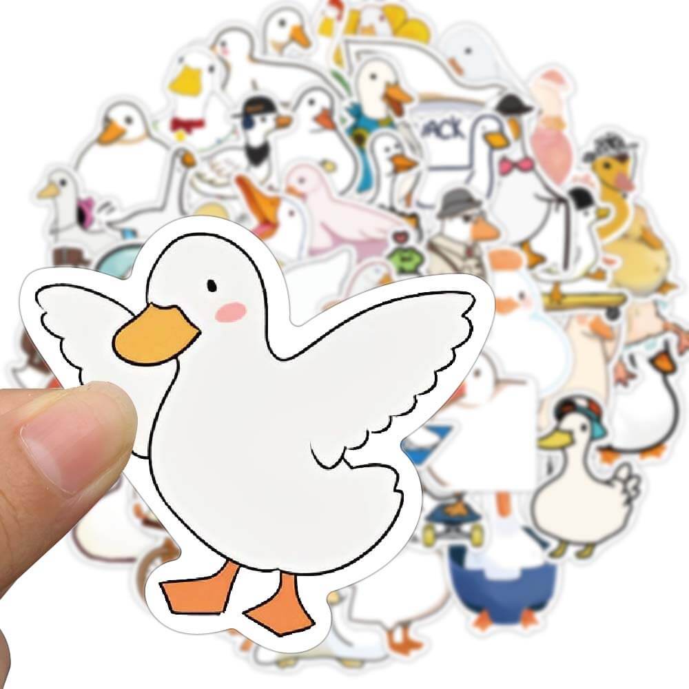 [Large Stickers]50pcs Mixed Cartoon Cute Duck Goose Stickers Aesthetic ...