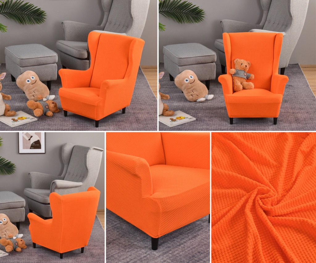 Kid's Size Wing Chair Cover Polar Fleece Children IKEA STRANDMON Wingback Armchair Covers Small ...