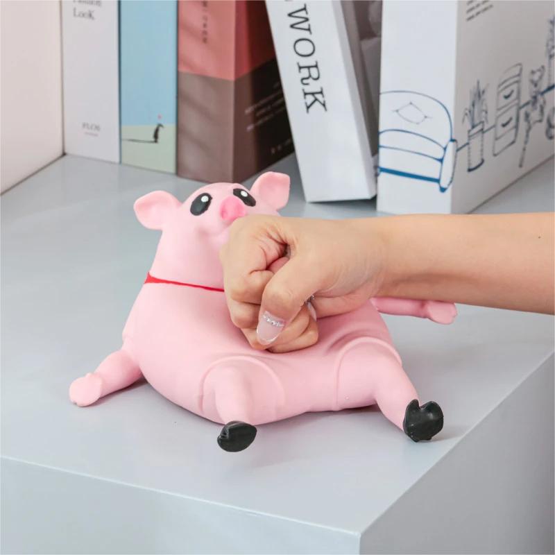 Hychumey 15cm Pink Pig Antistress Toy Piggy Squeeze Pig Antistress ...