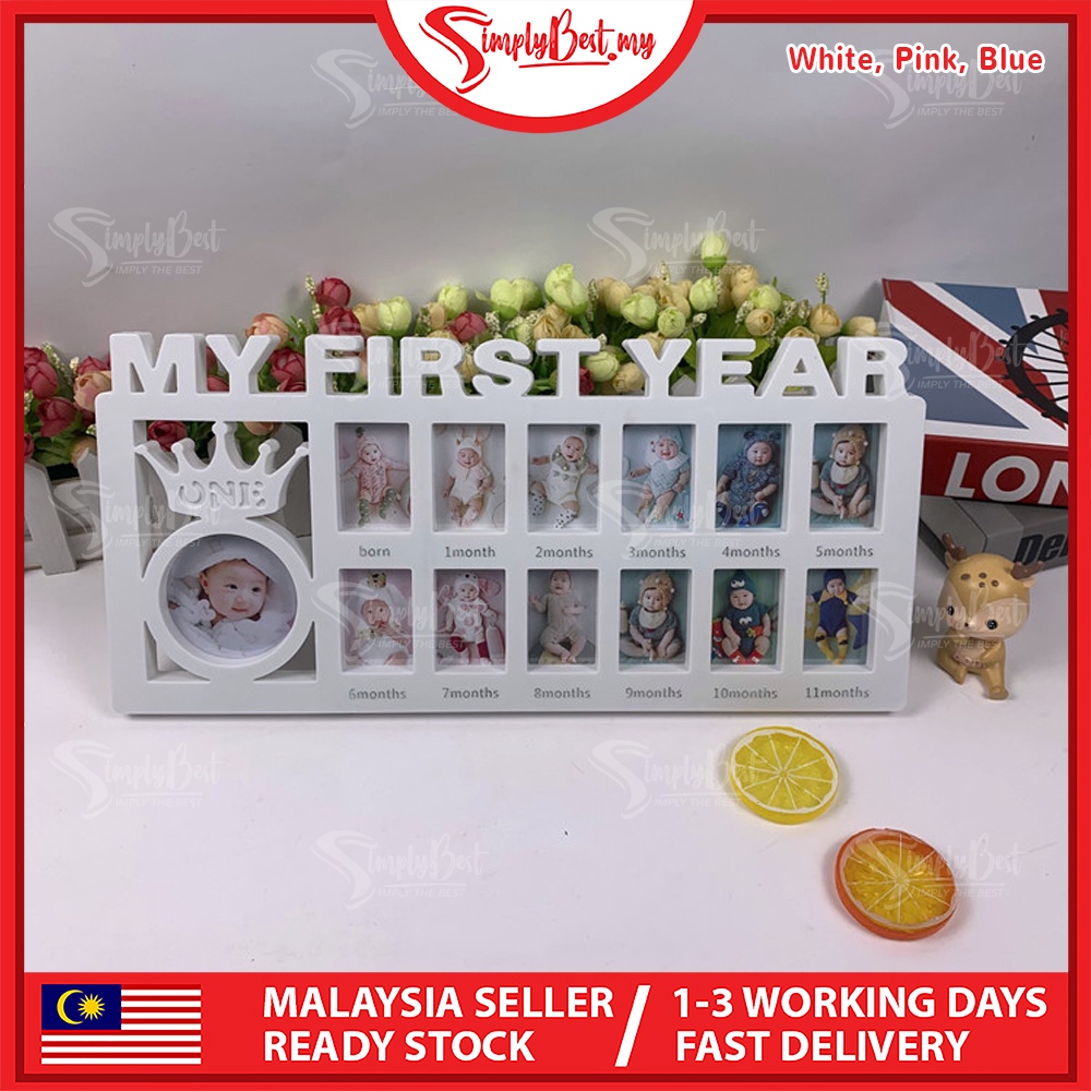 SIMPLYBEST Baby First Year 12 Months Photo Frame Personalized One ...