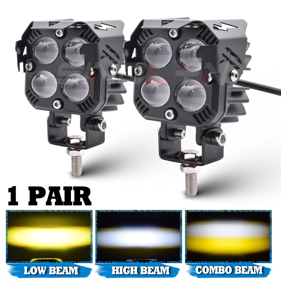 12 LED Sport Light Motorcycle Headlight Combo Beam LED Spotlight Fog ...
