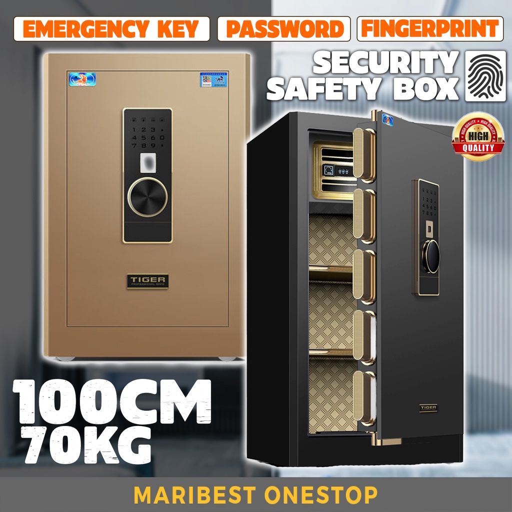 100CM Safety Box Fingerprint Digital Safety Box Money Box With Lock ...