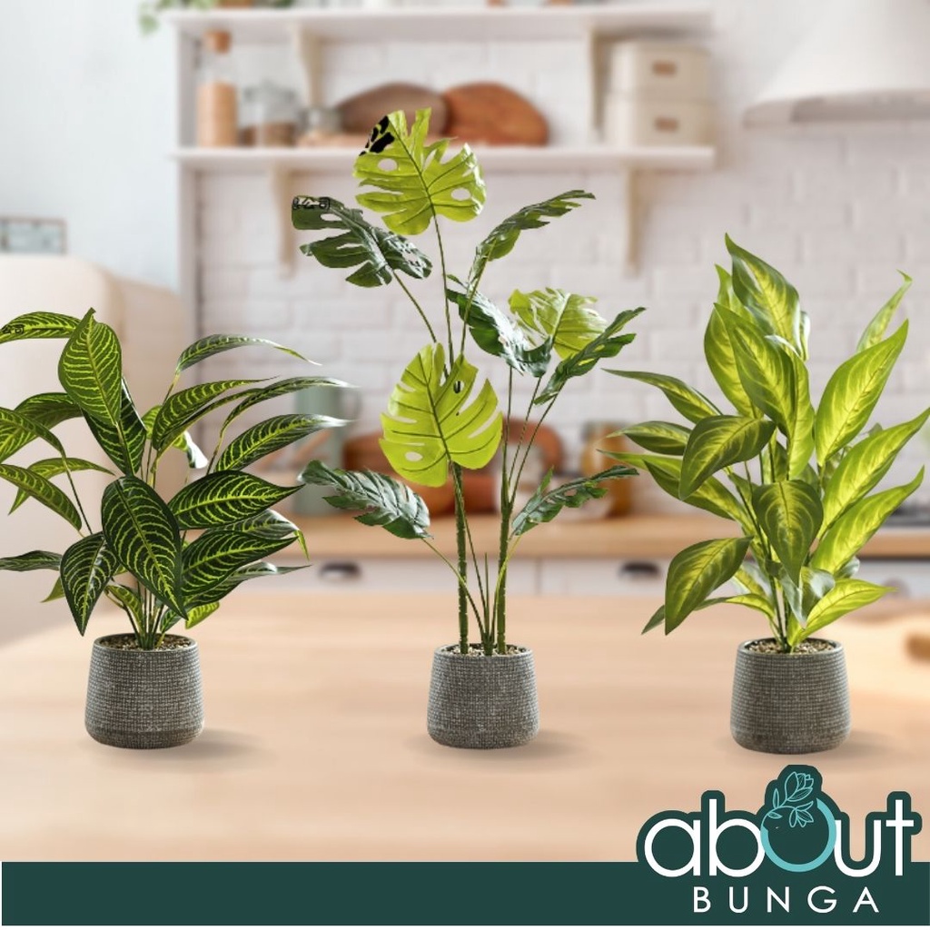 Tanaman Pasu Tinggi Hiasan Tumbuhan Tiruan Pasu Bunga Hiasan Dalaman ...