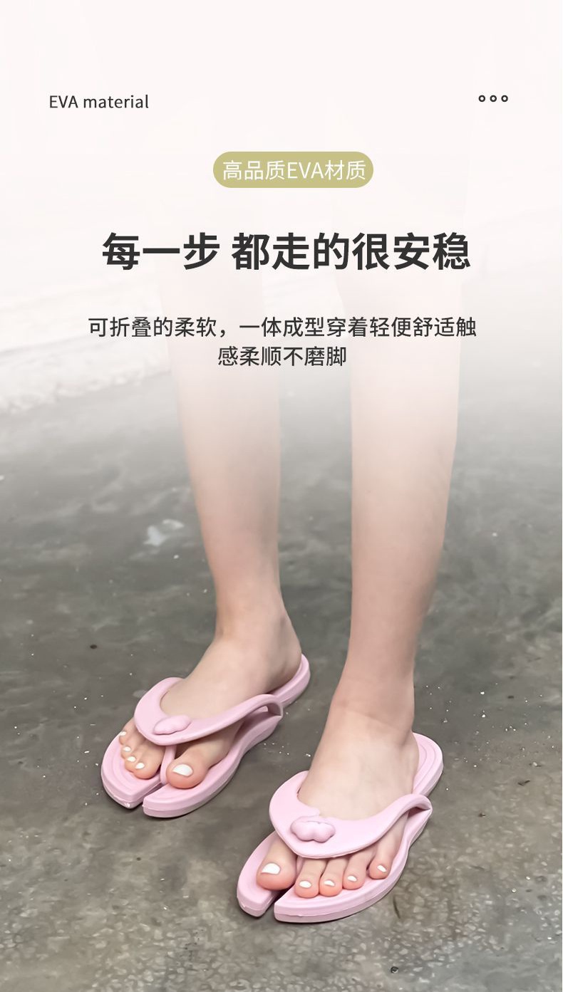 [Travel Essential] Portable Flip-Flops Foldable Slippers EVA Sole ...