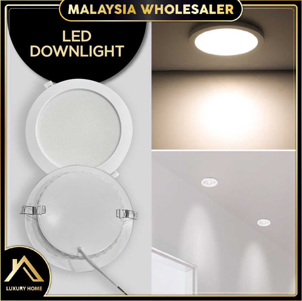 LED Downlight 22W Lampu Siling Rumah Round Down Light White Lights Home ...