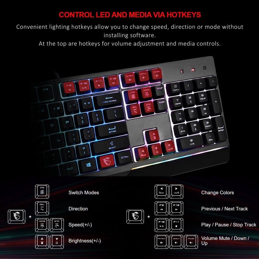 MSI VIGOR GK30 Gaming Keyboard | Shopee Malaysia