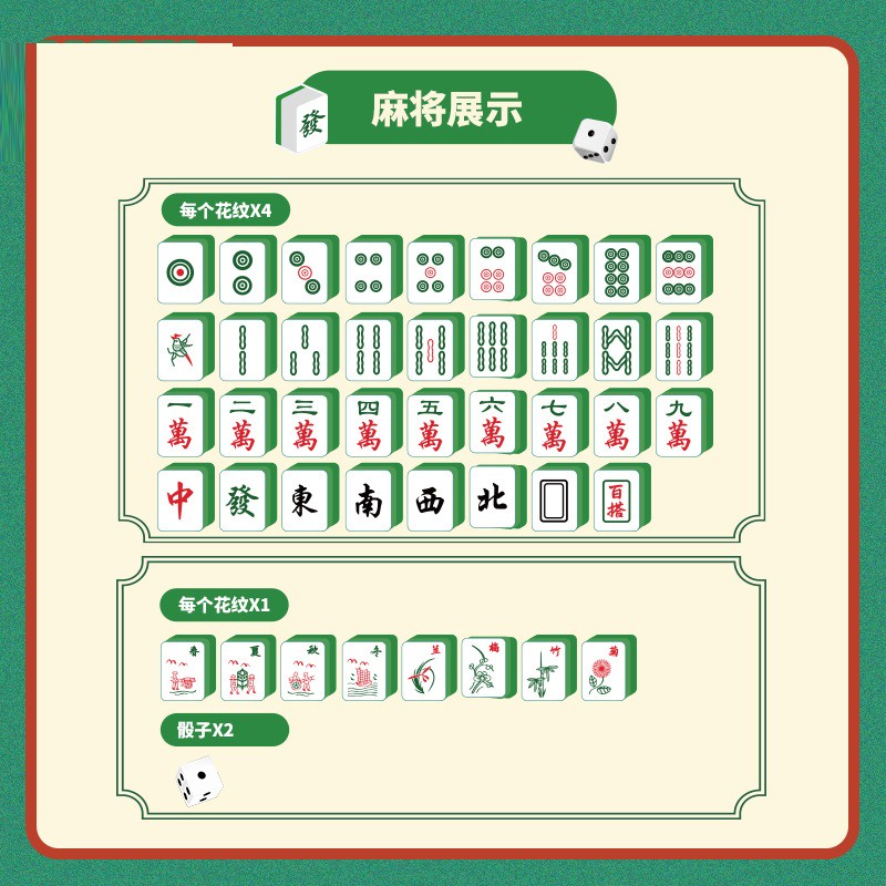 Wenbo Mini Portable Mahjong Block Building Block Game Ideas Traditional ...