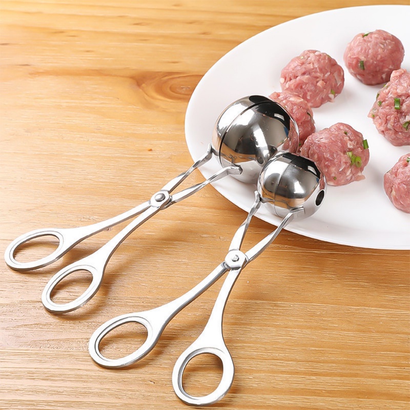 Stainless Steel Meatball Making Spoon Ice Cream Fruit Sphere DIY Clip ...