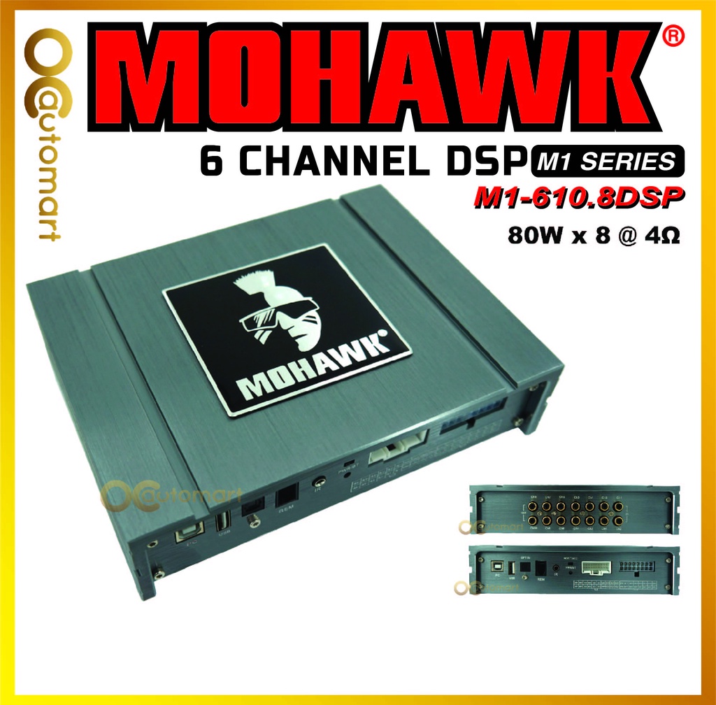 MOHAWK M1 Series Car Audio 6 Channel Plug & Play DSP Amplifier - M1-610 ...