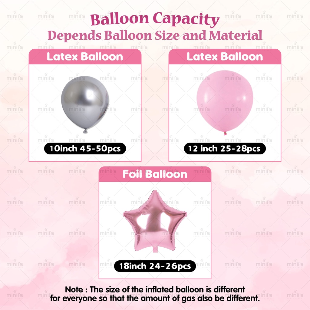 Miniis Party Balloon Gas Bouquet 50 pcs Helium Balloons Fly Balloon ...