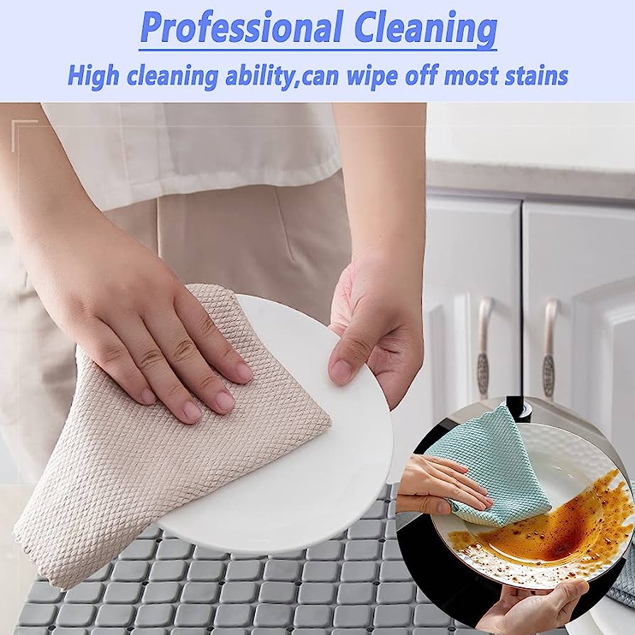 BC Kitchen Absorbent Microfiber Towel Kain Dapur Lap Kereta Meja Cermin ...