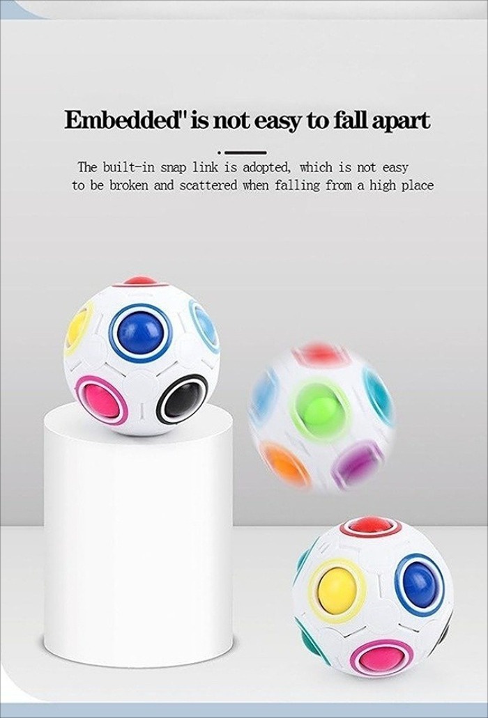 Magic Cube Rainbow Ball Cube Speed Football Puzzle Ball Fidget Toys for ...