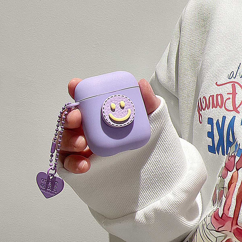 Casing For Airpods Pro 2 1 3 Candy Color 3D Smile Face Decor Earphone ...
