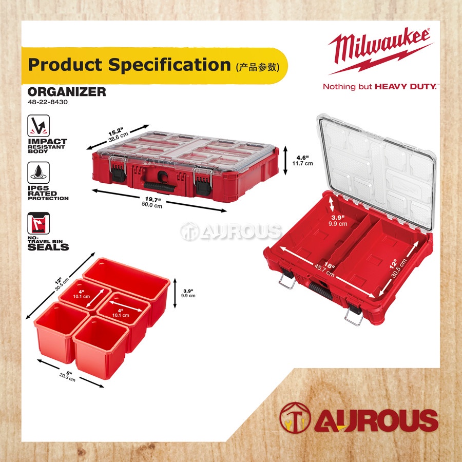 MILWAUKEE PACKOUT 5 PIECES FULL STORAGE SYSTEM (48-22-8435,48-22-8430,48-22-8424,48-22,8425,48 ...