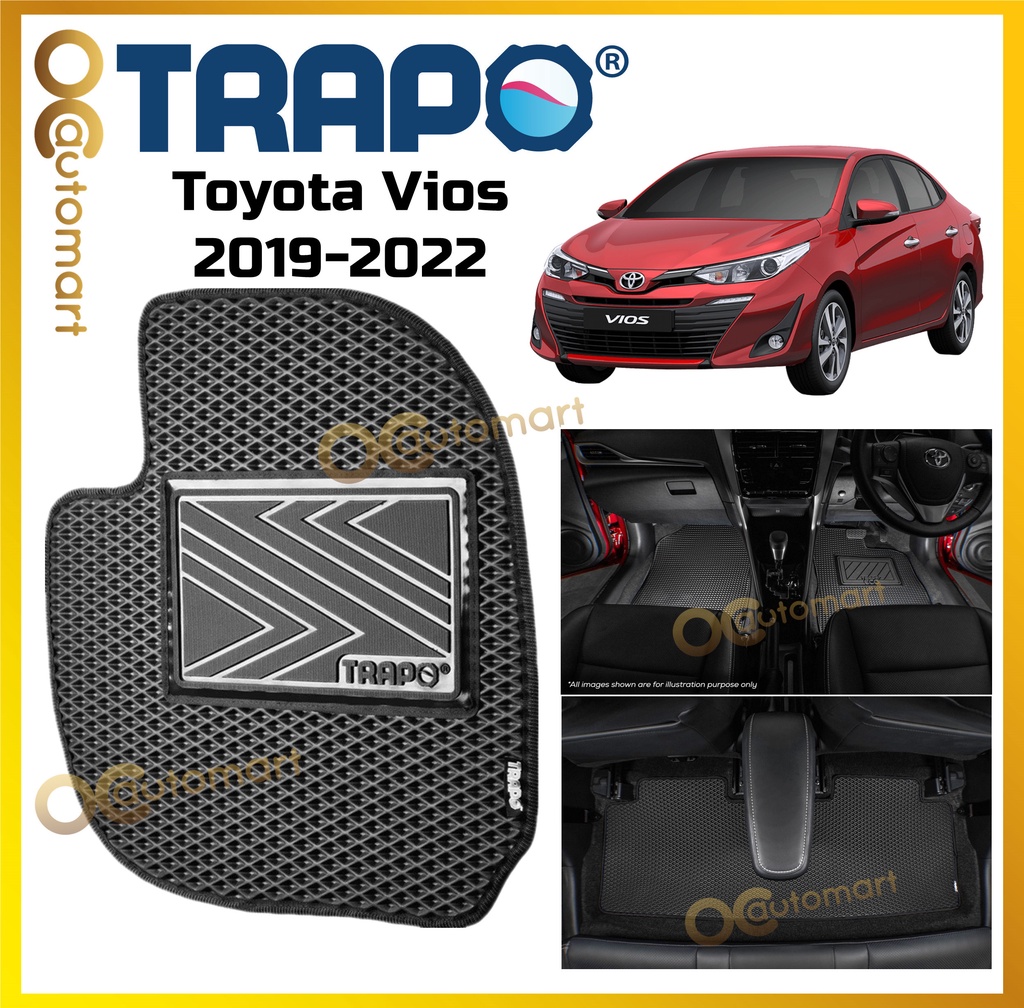 TRAPO Customize Car Floor Mat for Toyota Vios 2019 - 2022 Carpet ...