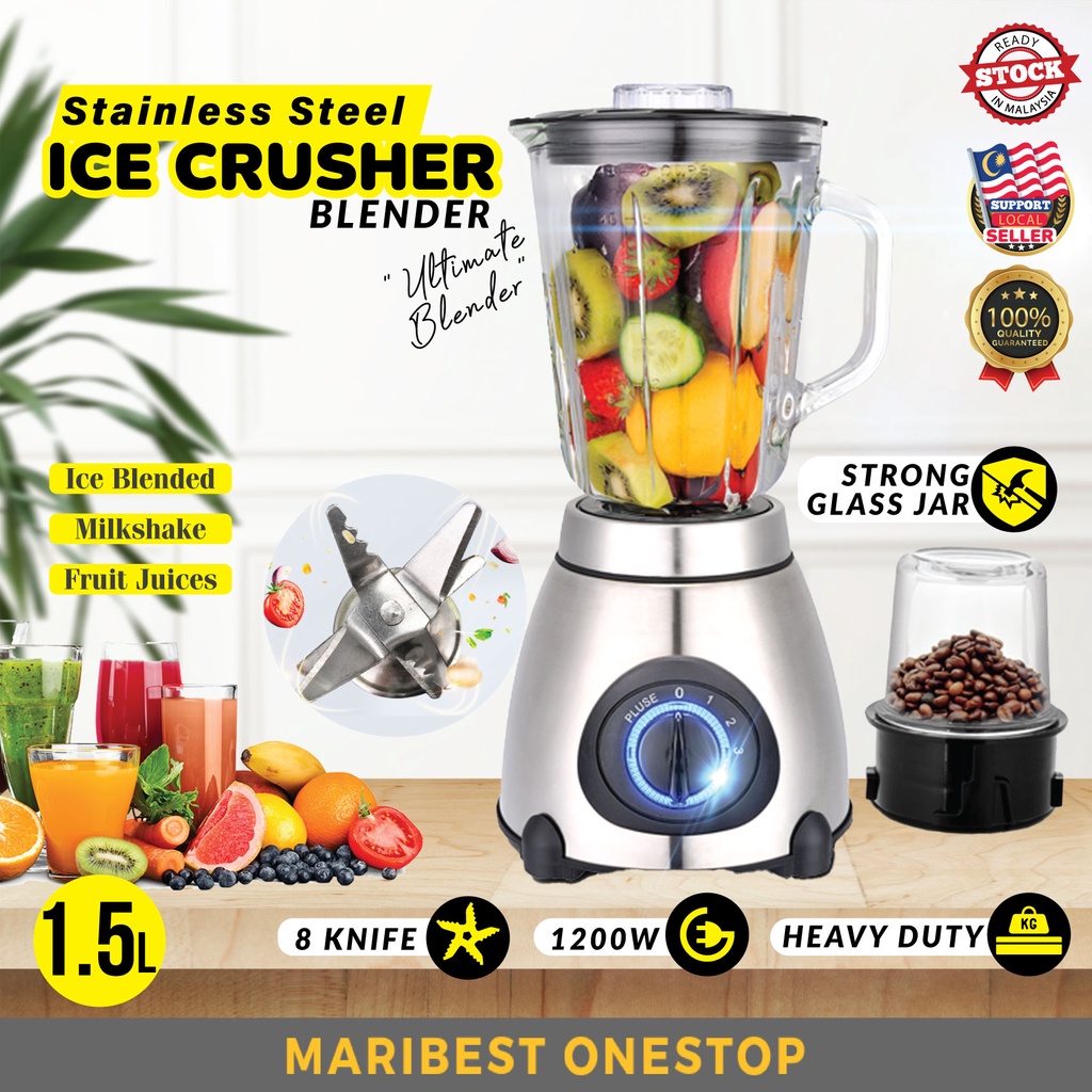 1.5L Heavy Duty Blender Pengisar Tugas Berat Mixer Juicer Blender ...